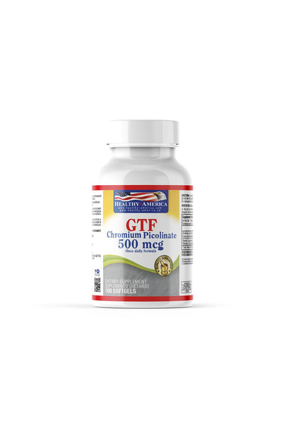 GTF Chromium Picolinate 500 mcg x 100 Softgels – Droguería Americana Express