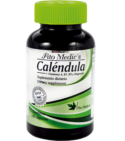 Caléndula capsulas 100 unidades – Droguería Americana Express